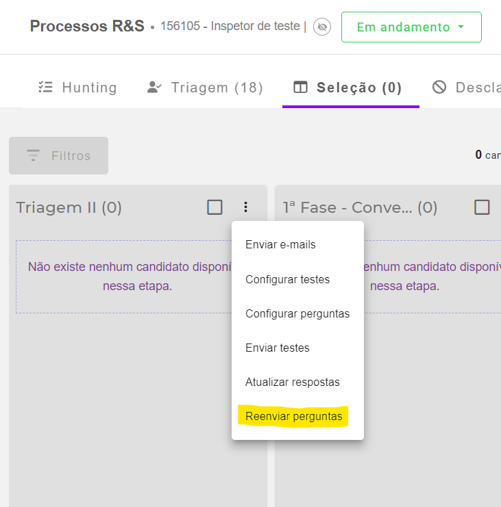 Tipos de Perguntas e como configurá-las